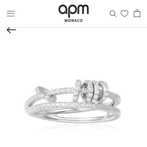 APM Monaco | Jewelry | Apm Monaco Ring Double Ring With Sliding Hoops ...